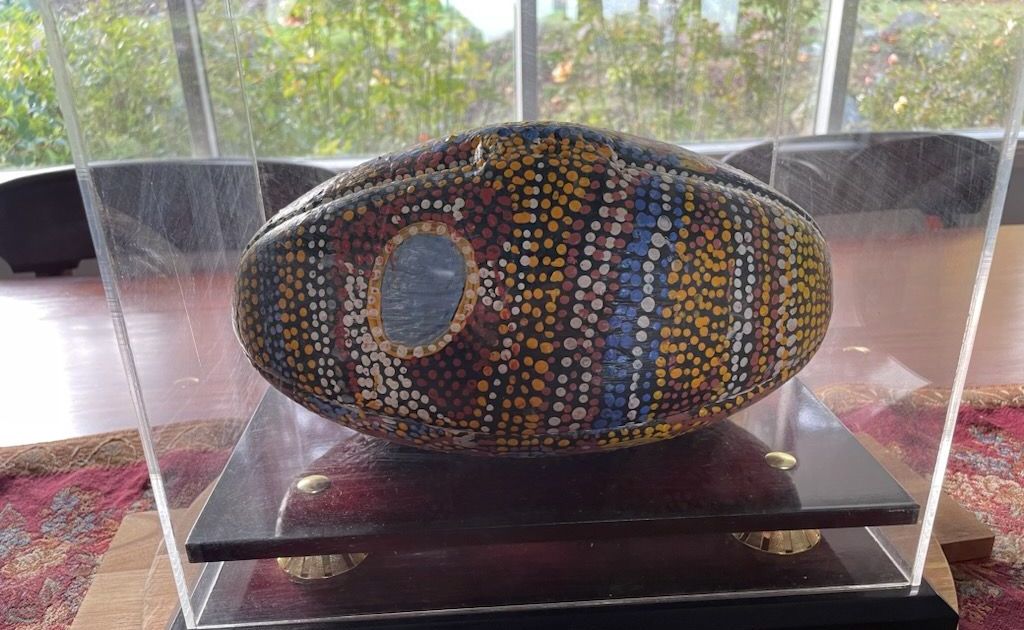 Aboriginal Art Style Painted Footy | rotary23 | 🗣 Live Au ...