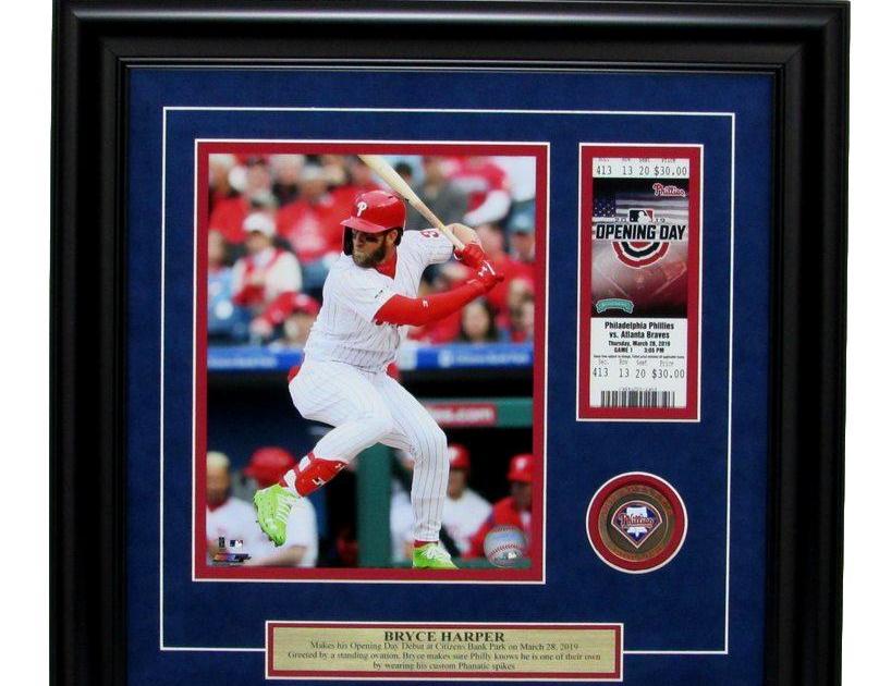 Bryce Harper Phillies Unsigned Opening Day Ticket Collage Fr ...