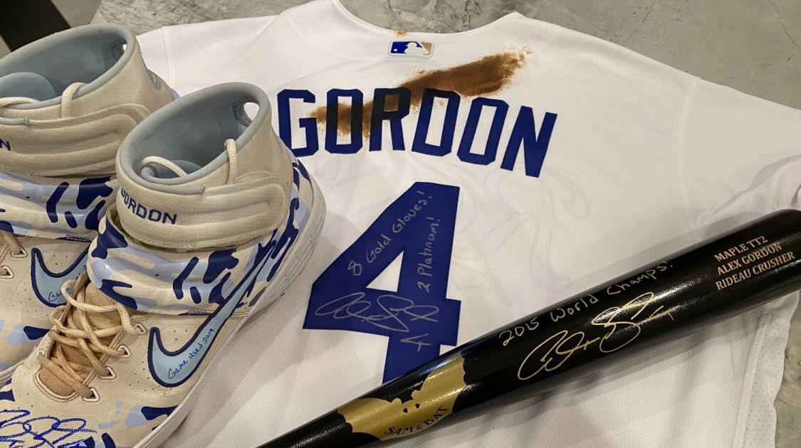 Signed & Game Worn Alex Gordon Gear | alsf | Bid Now