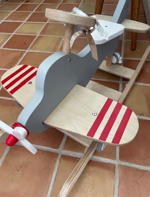 Hand Crafted Children's Wooden Airplane Rocking Chair