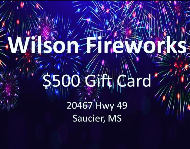 $500 Wilson Fireworks Gift Card | gccasilentauction | Bid No ...