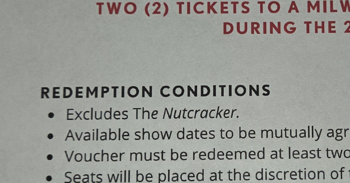 Milwaukee Ballet | warriors2025 | Bid Now - ☑ $110 ...