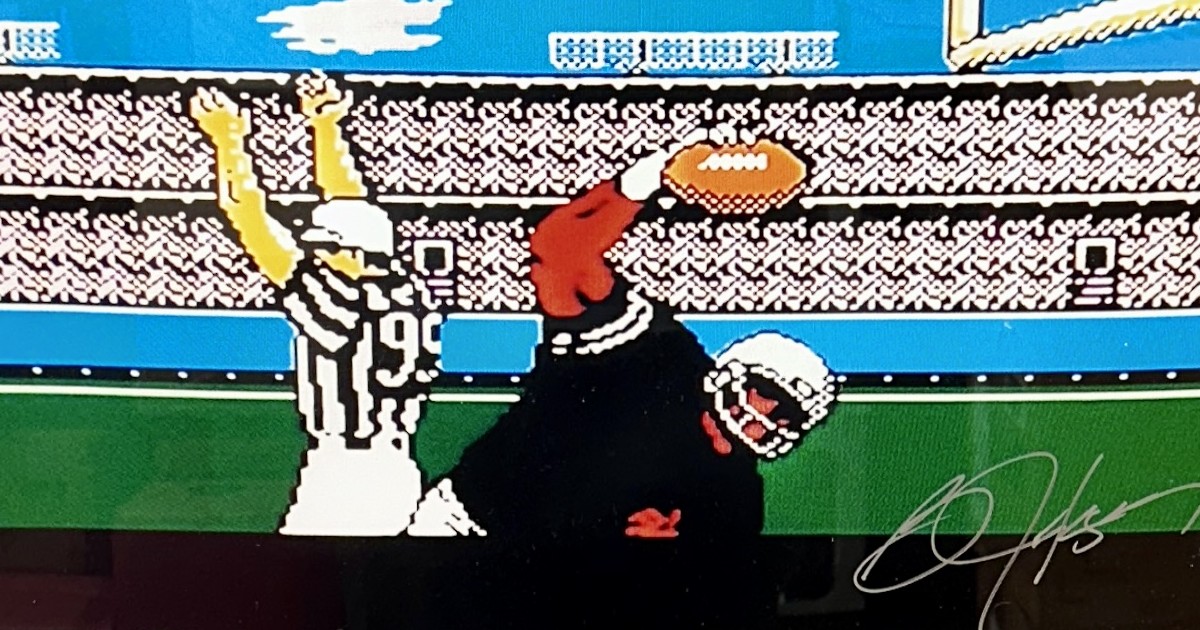 Bo Jackson Hand Signed "Tecmo Bowl" 16x20 Masterpi ...