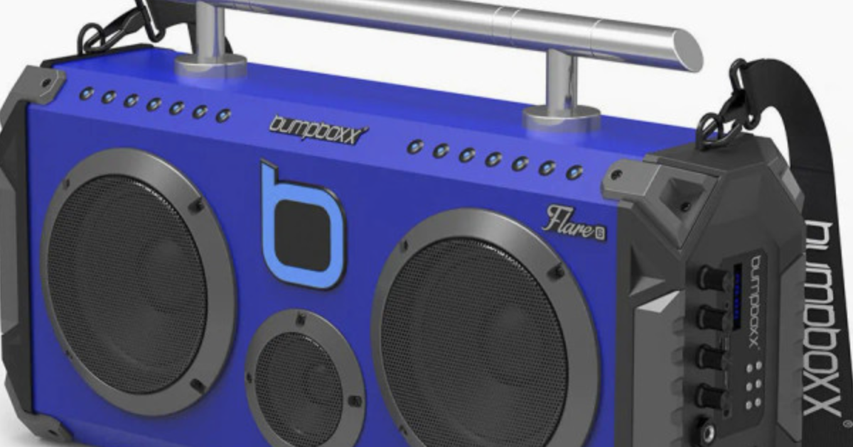 Bumpboxx Flare 6 Boombox -blue with carrying case | pinecres ...