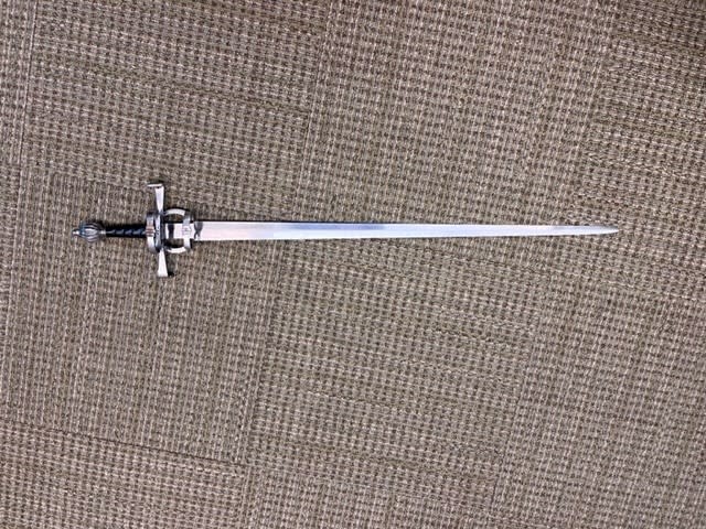 Crusader Sword with Ornate hilt, without scabbard; measures ...