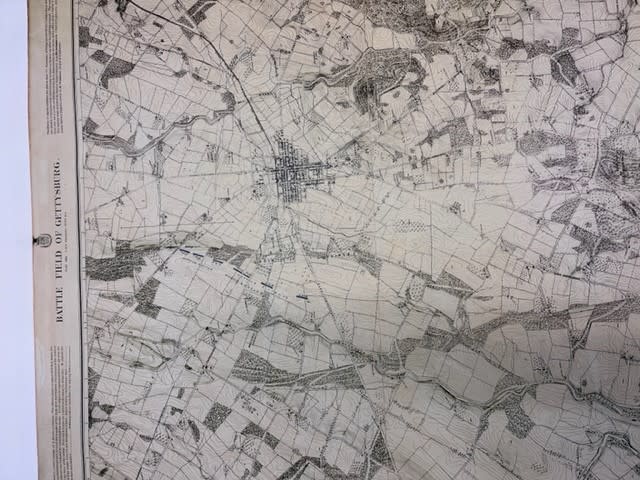 Replica Battle of Gettysburg Maps; 1876 Gouverneur Warren Ge ...