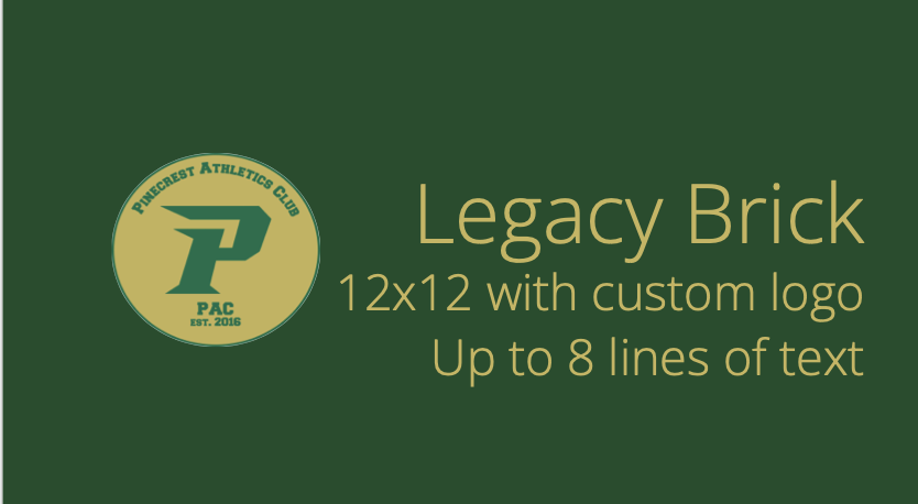Legacy Brick 12x12 with Custom Logo | pinecrest2023 | Buy No ...