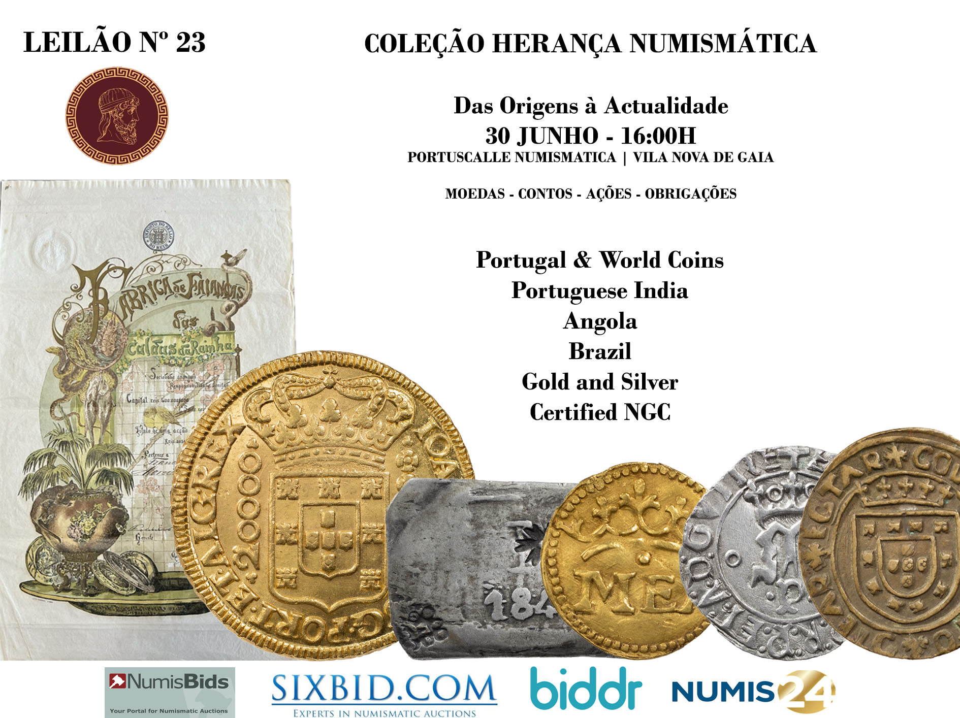 HERANÇA NUMISMATICA – Das Origens à Atualidade – Portuscalle Numismatica