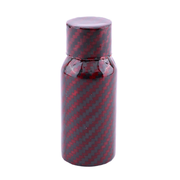 Aluminium Bottle 50ml with Carbon Fiber Lid - Red