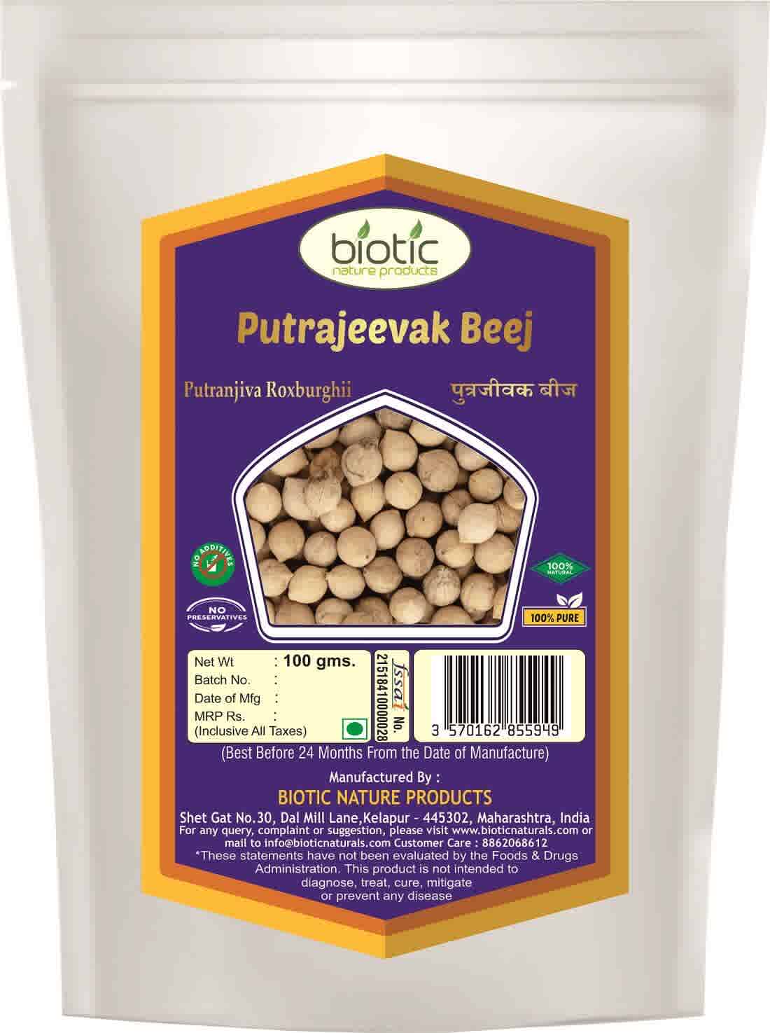 Buy Biotic Putrajeevak Beej Online | Putrajivak Seed | Herbs for Female ...