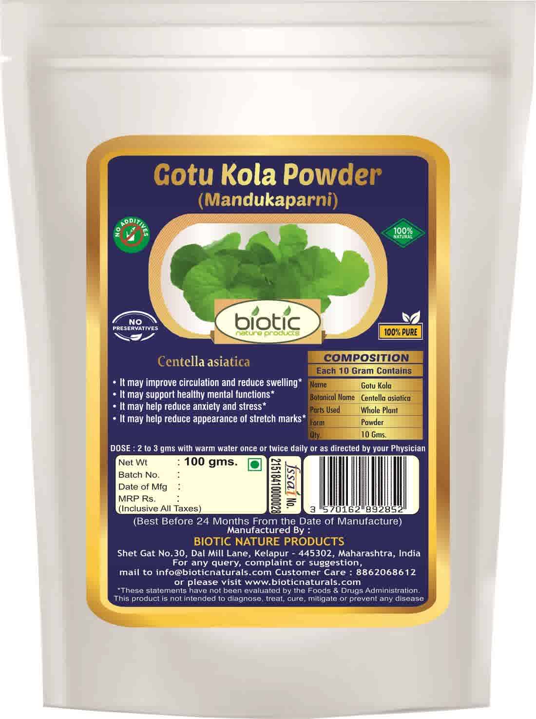 Buy Biotic Mandukparni Powder Online | Ayurvedic Powder for Enhancement ...