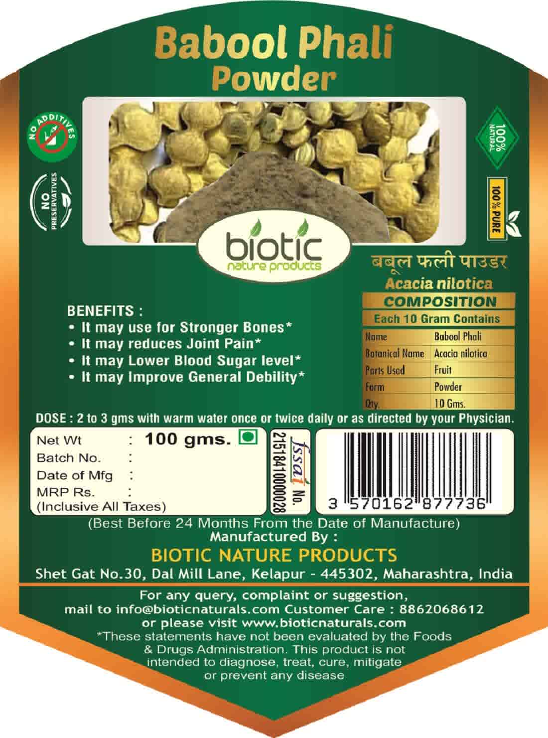 Buy Biotic Babool Phali Powder Online | Herbal Powder for Calcium ...