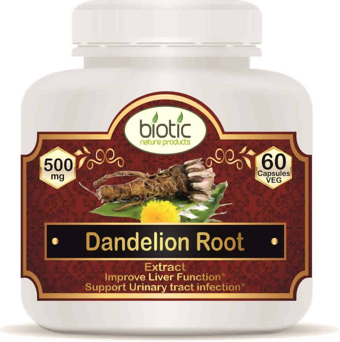 Dandelion Root Extract Capsules ( सिंहपर्णी कैप्सूल ) | Biotic Nature ...