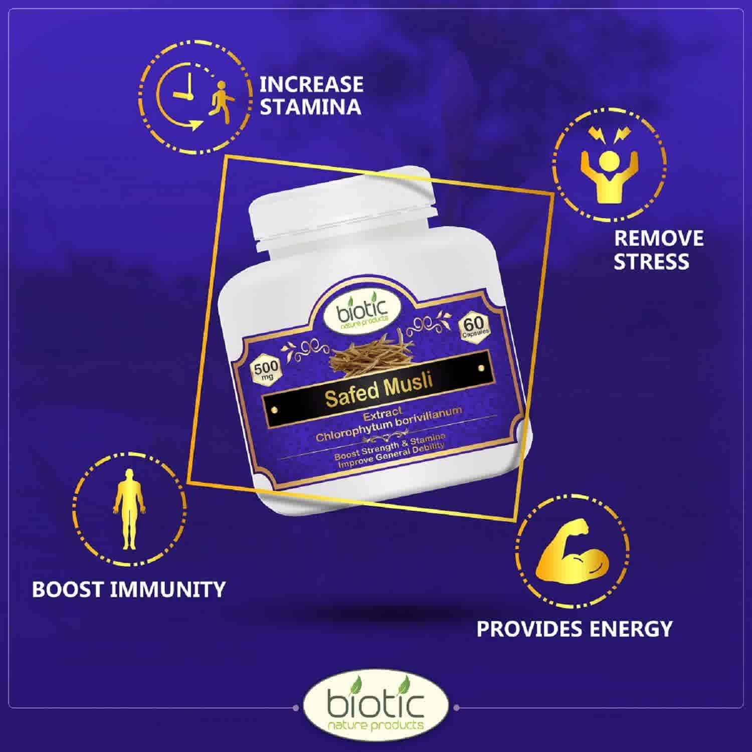 Safed Musli , Ashwagandha and Shatavari Extract Capsules | Biotic ...