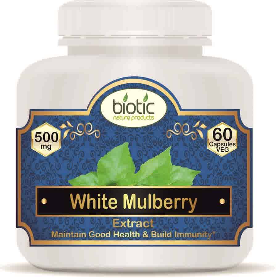 White Mulberry Leaf Extract 500mg Capsules ( Morus alba ) / सफेद शहतूत ...