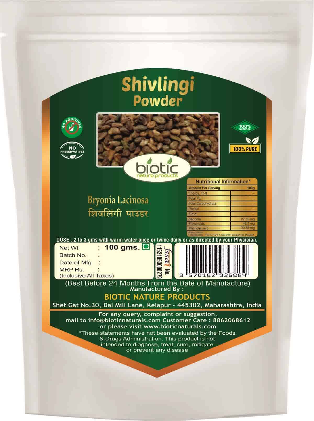 Shivlingi Seed Powder (Bryonia Laciniosa) Shivlingi Beej Powder ...