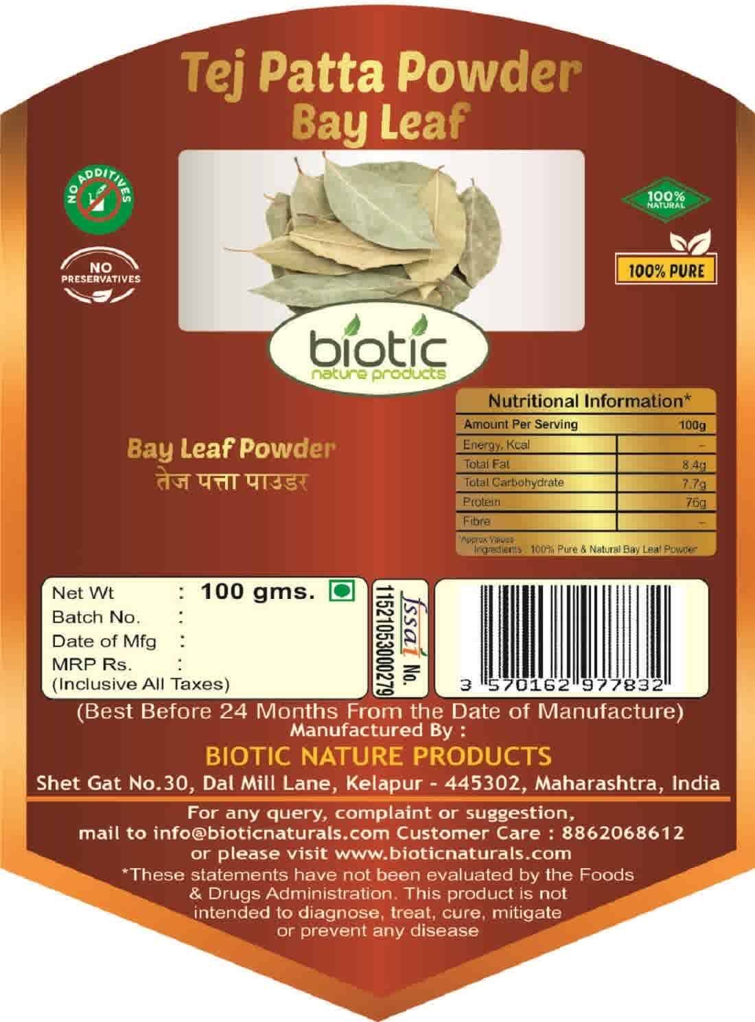 Tej Patta Powder - Bay Leaf Powder - Tejpatta Powder - Bay Leaves ...