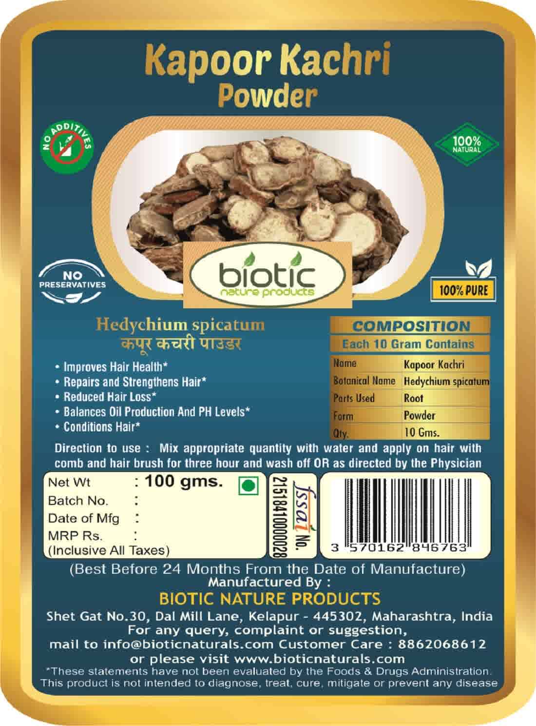 Kapoor Kachri Powder (Hedychium Spicatum) Kapur Kachri/Ekangi/Spiked ...