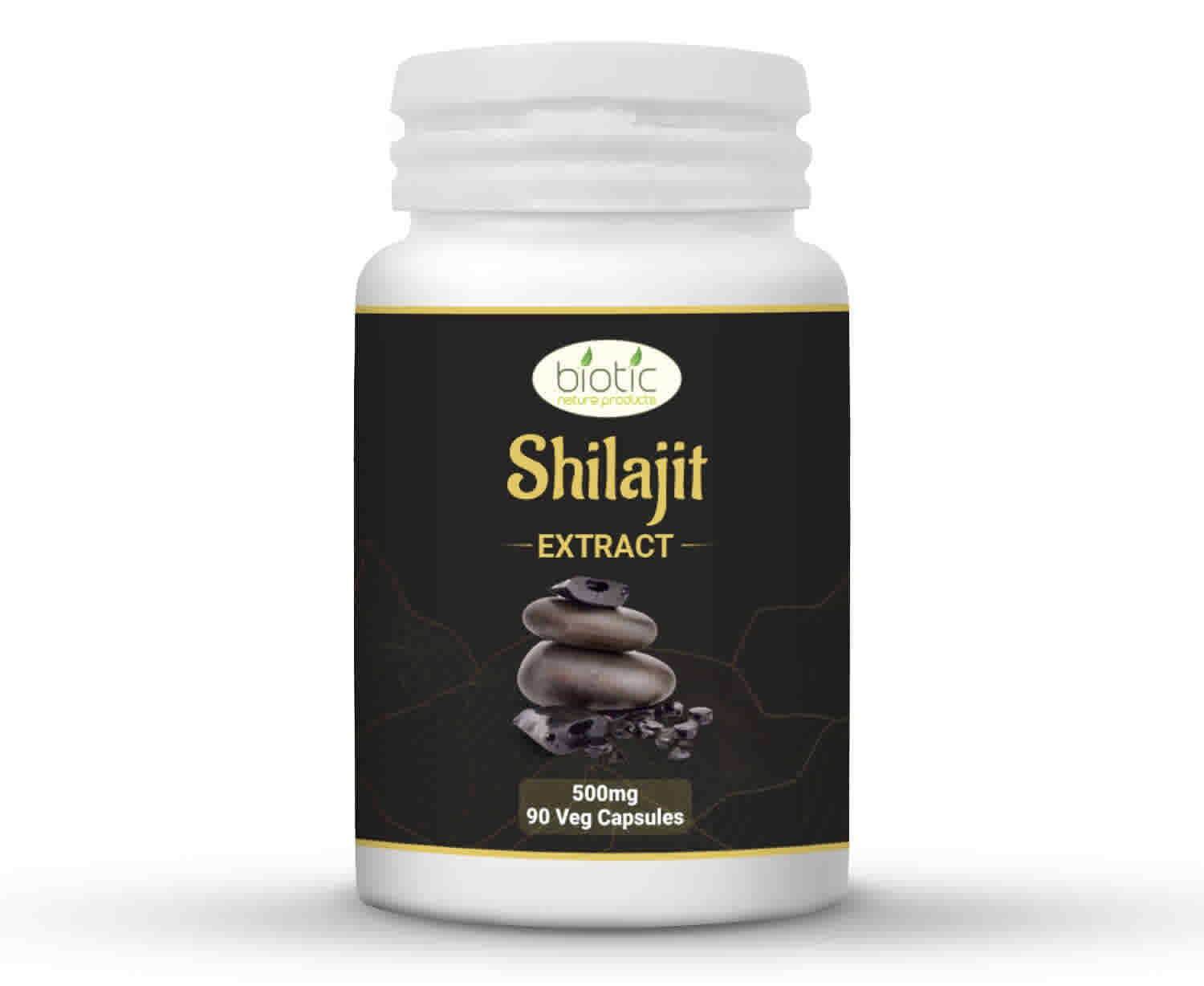 Shilajit Extract Capsules - 500mg - 90 Veg Capsules | Biotic Nature ...