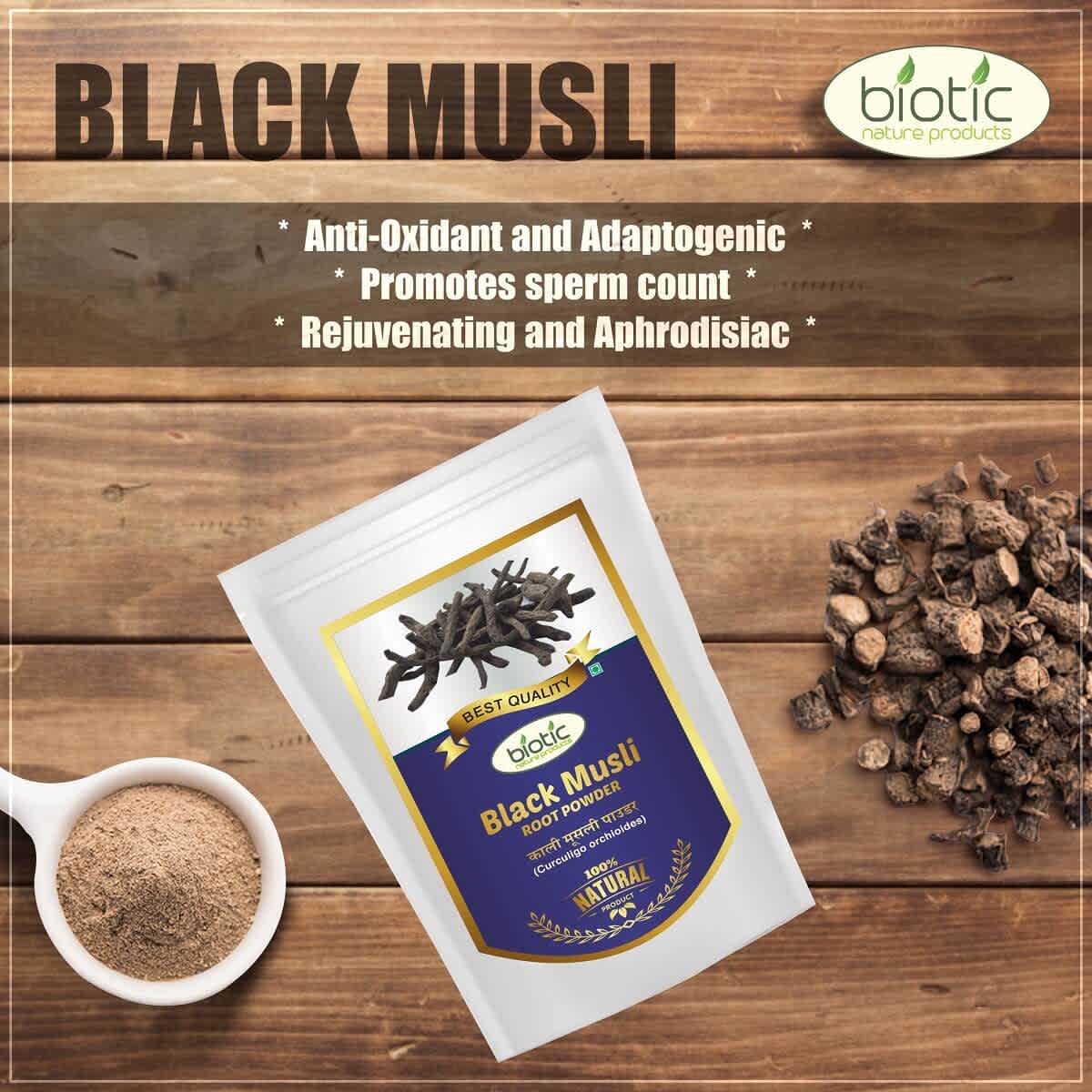 Black Musli (Curculigo orchioides) Kali Musli Powder | Biotic Nature ...