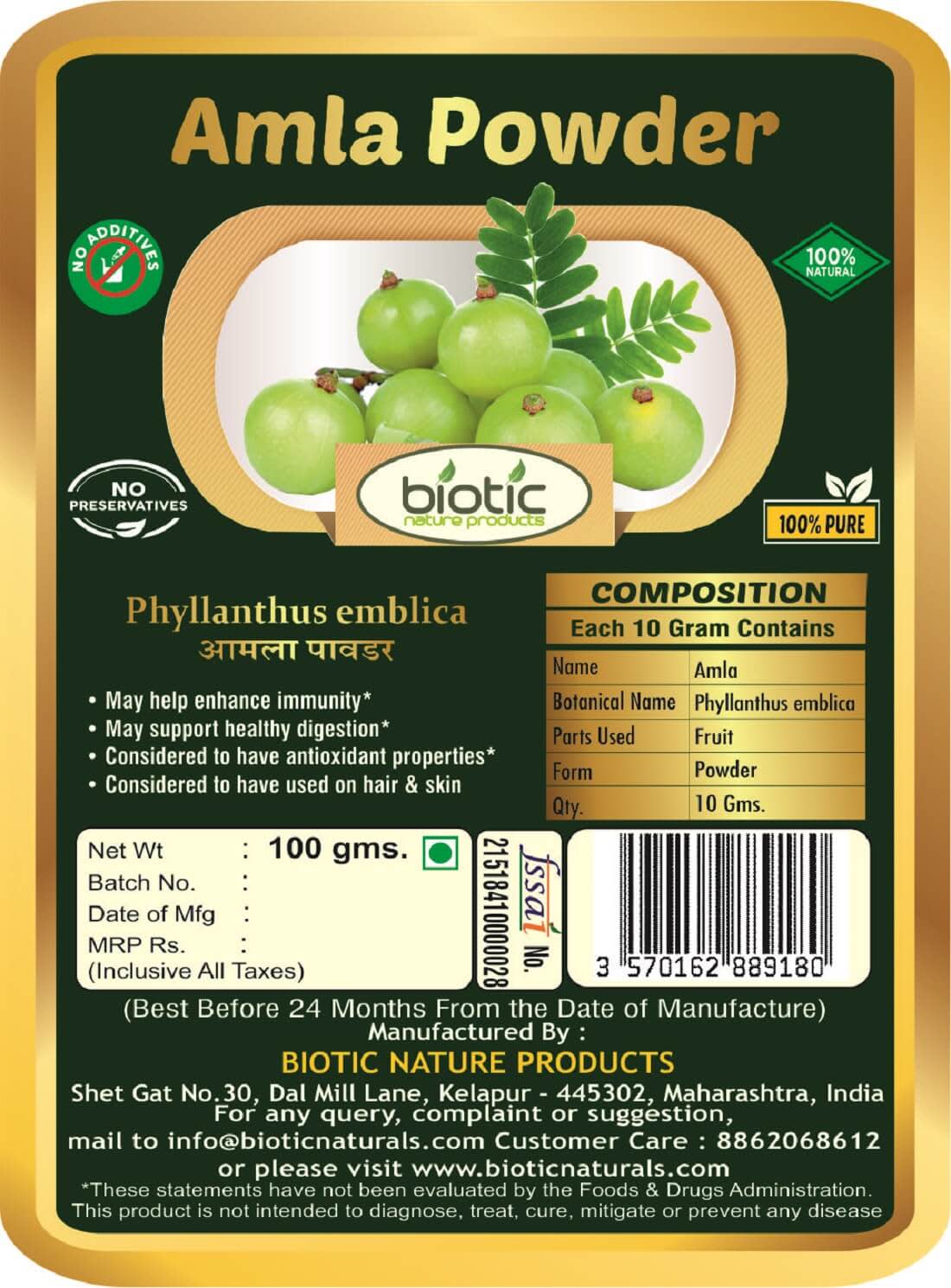 Buy Biotic Amla Powder Online | herbal powder for hair | ayurvedic ...