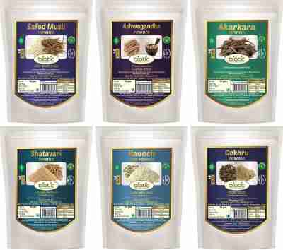 Safed Musli, Ashwagandha, Shatavari, Kaunch, Gokhru, Akarkara Powder ...