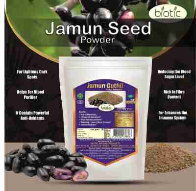 Buy Biotic Jamun Seed Powder Online | Jamun Beej Powder Online ...
