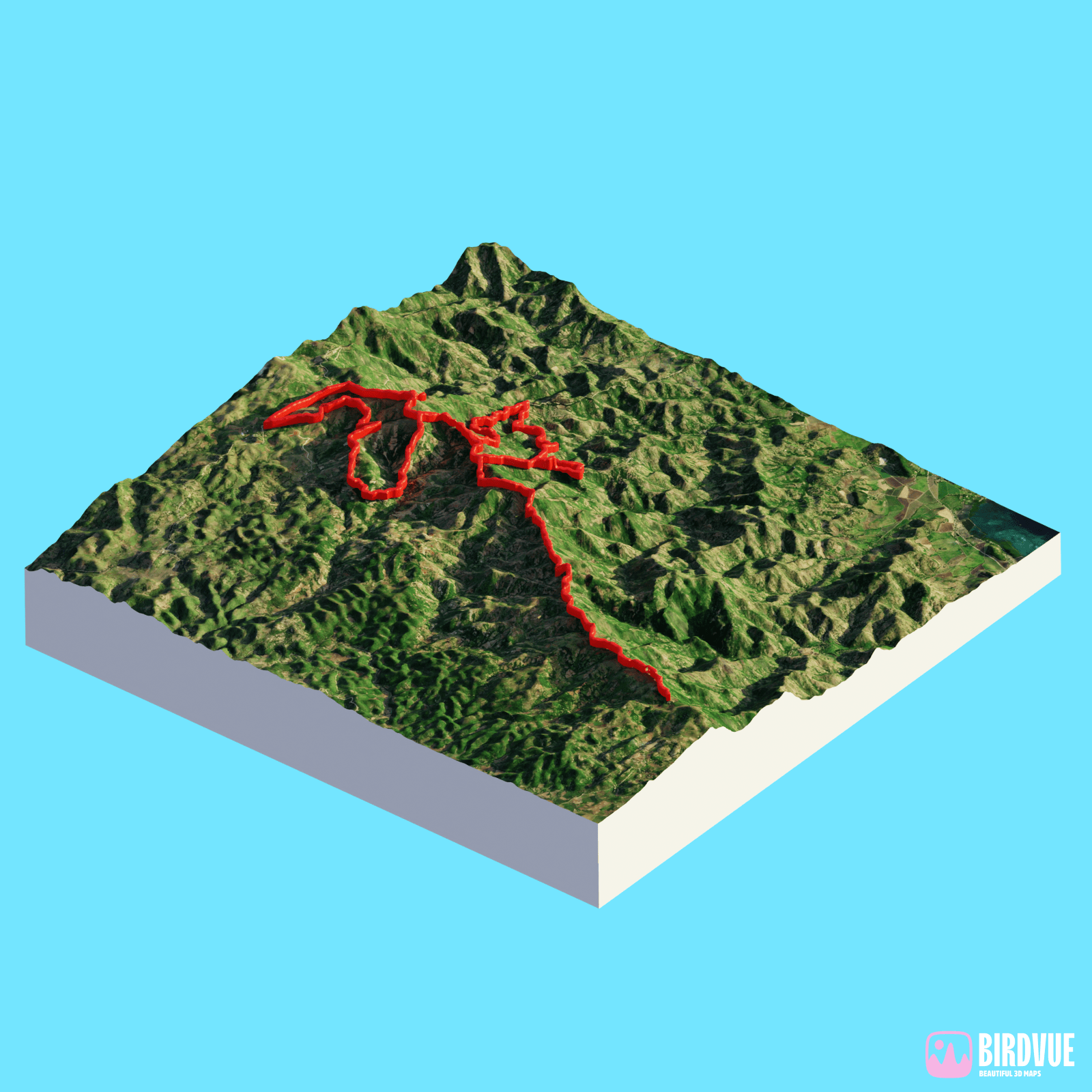 3D map of 42km four peaks (1) - Birdview