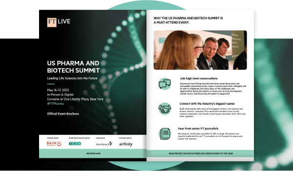 US Pharma and Biotech Summit 2023 - A Financial Times Live Event