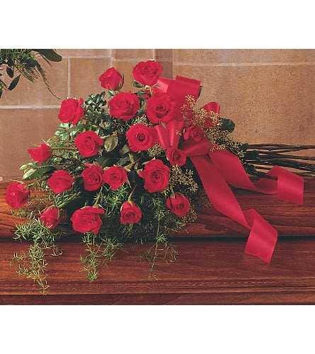 Red Rose Tribute Casket Spray in Portland, OR | Beaumont Florist