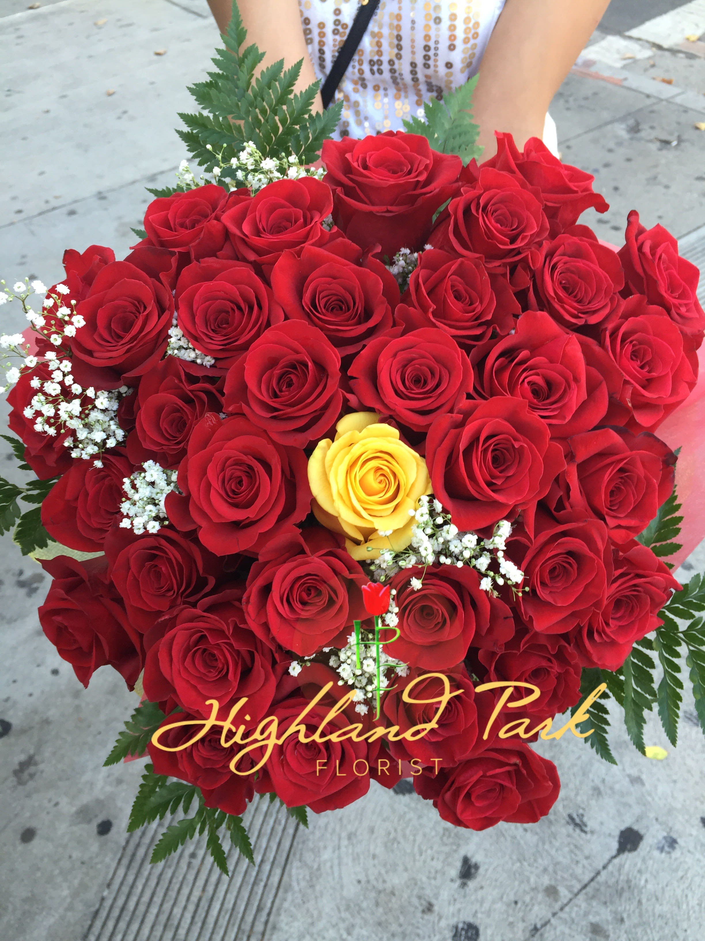 Hand-Bouquet of 50 Roses in Los Angeles, CA | Highland Park Florist