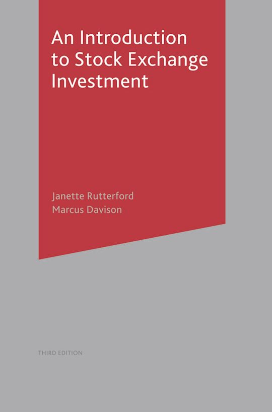 An Introduction to Stock Exchange Investment: : Janette Rutterford: Red ...