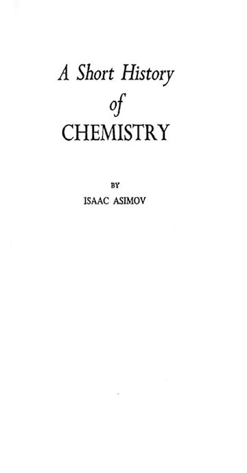 A Short History of Chemistry: : Praeger