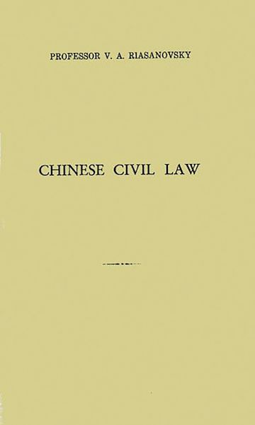 Chinese Civil Law: : China Studies: Studies in Chinese History and ...