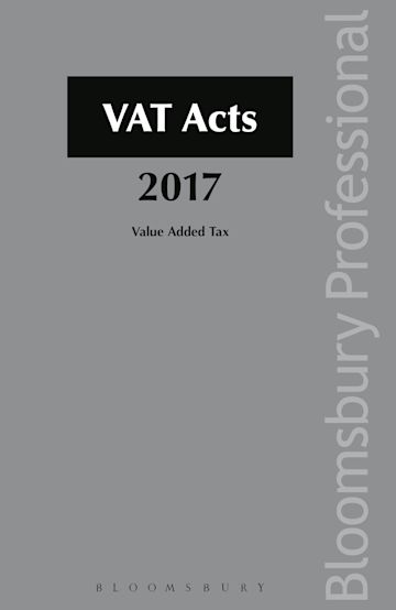 VAT Acts 2017: : Pat Kennedy: Bloomsbury Professional