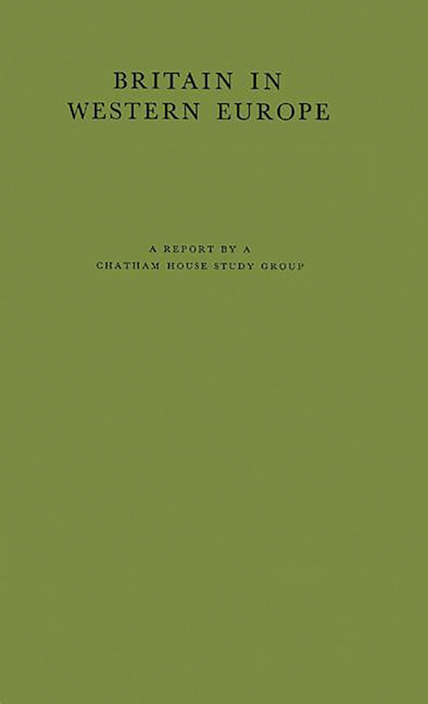 Britain in Western Europe: : Praeger - Bloomsbury