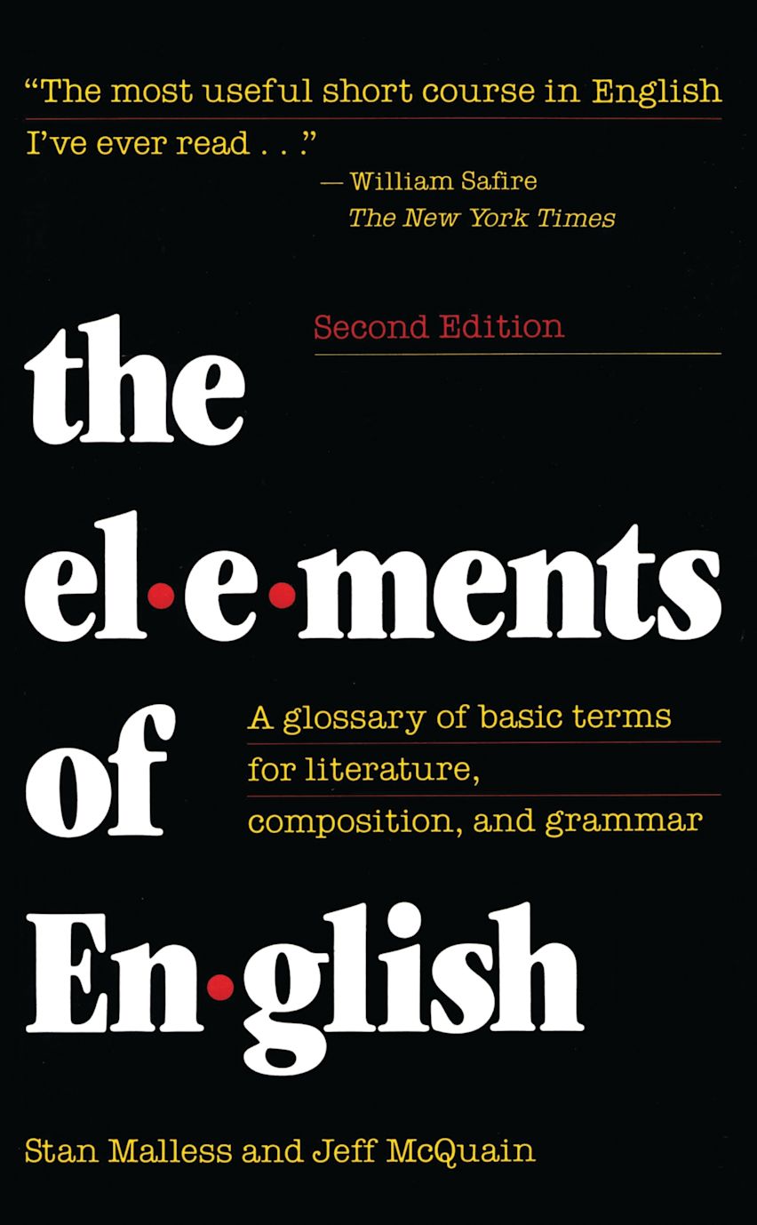 The Elements of English: A Glossary of Basic Terms for Literature ...