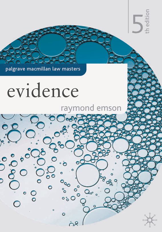 Evidence: : Hart Law Masters Raymond N. Emson Red Globe Press