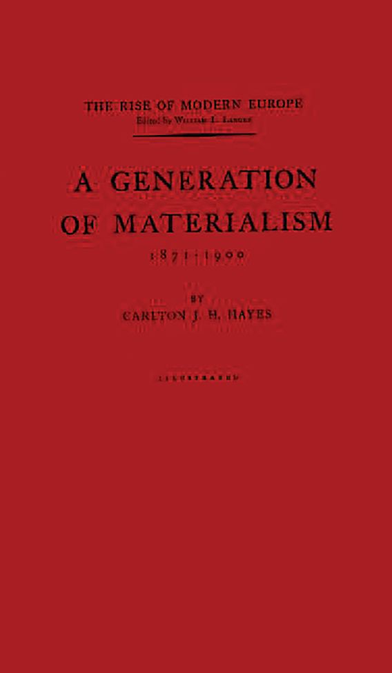 A Generation of Materialism, 1871-1900: : Praeger