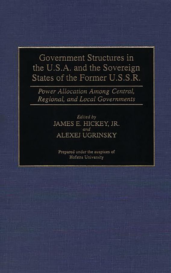 Government Structures in the U.S.A. and the Sovereign States of the ...