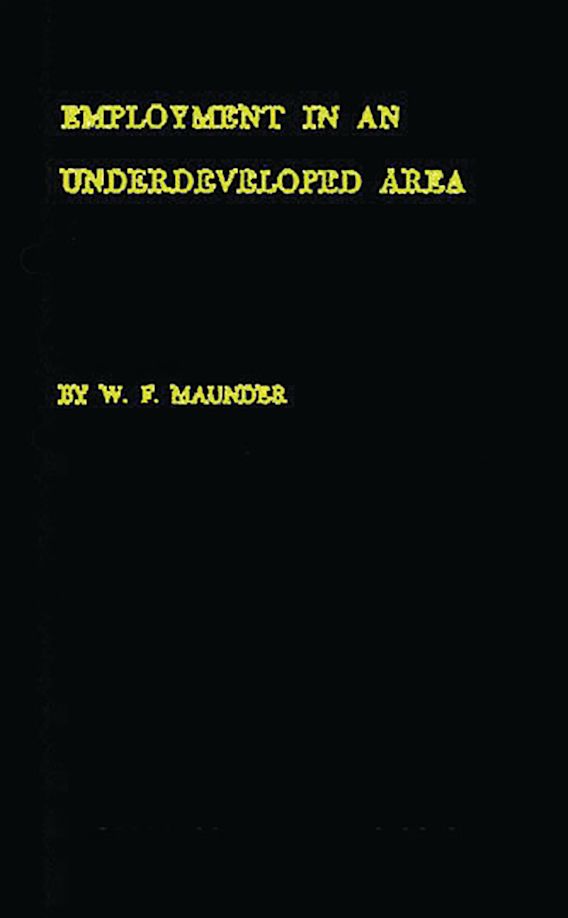 Employment in an Underdeveloped Area: A Sample Survey of Kingston ...