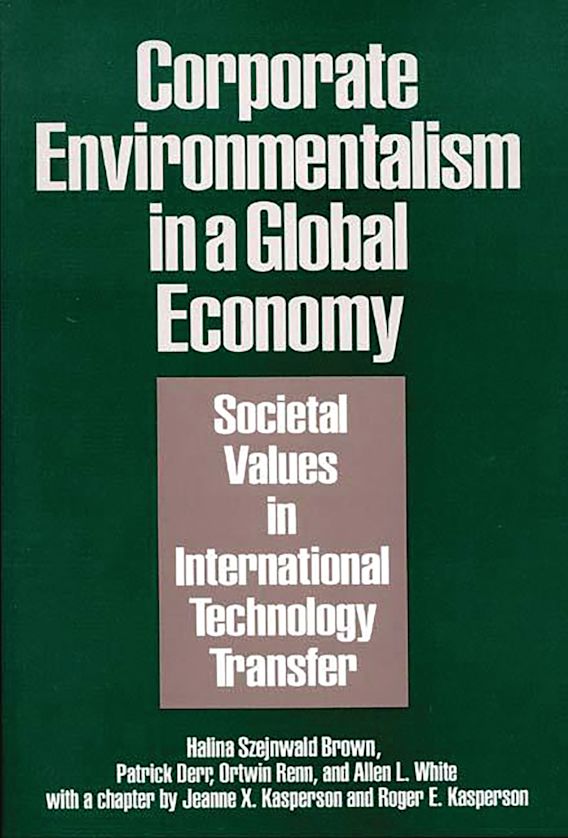 Corporate Environmentalism in a Global Economy: Societal Values in ...