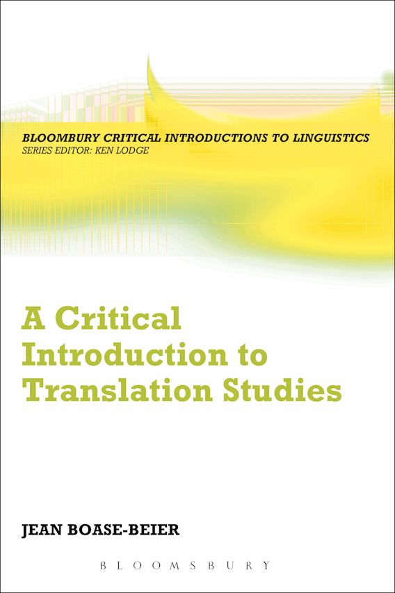 A Critical Introduction to Translation Studies: : Bloomsbury Critical ...