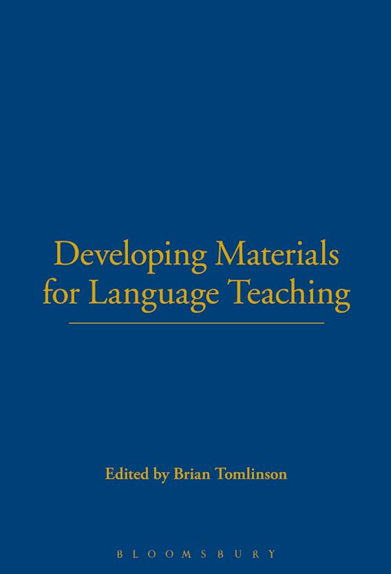 Developing Materials For Language Teaching Brian Tomlinson 
