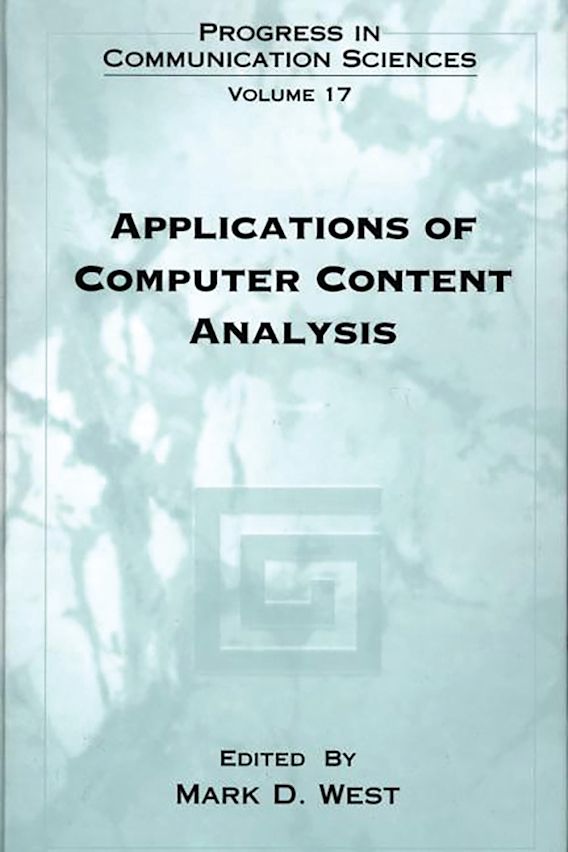 Applications of Computer Content Analysis: : Mark D. West: Praeger