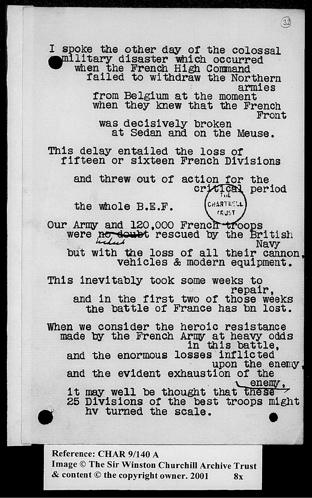 Churchill Archive Platform - CHAR 9/140A/32-55