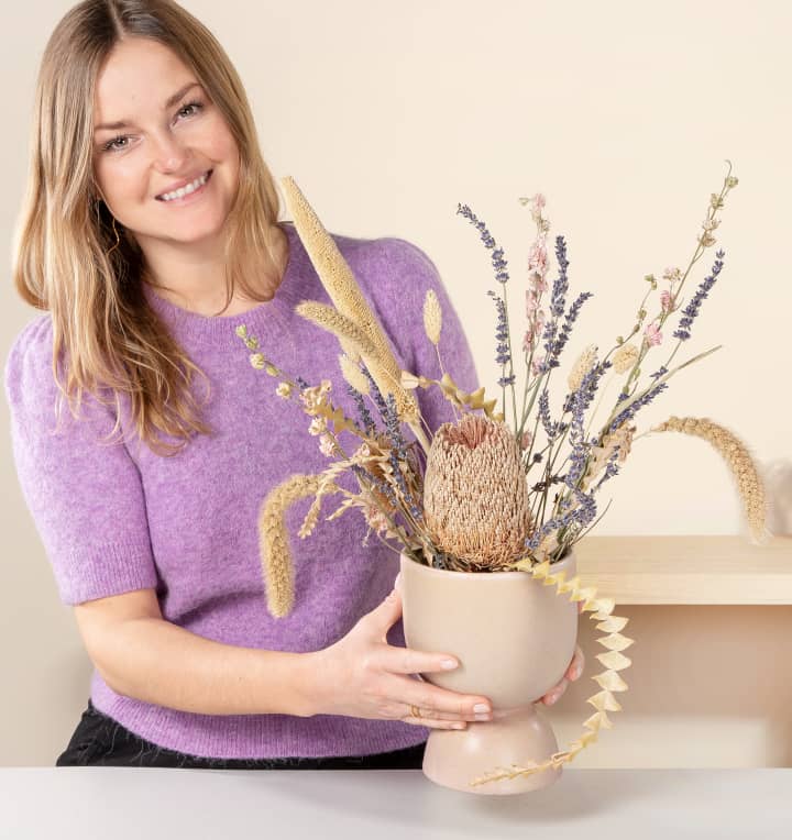 DIY Trockenblumengesteck Soft Pastels