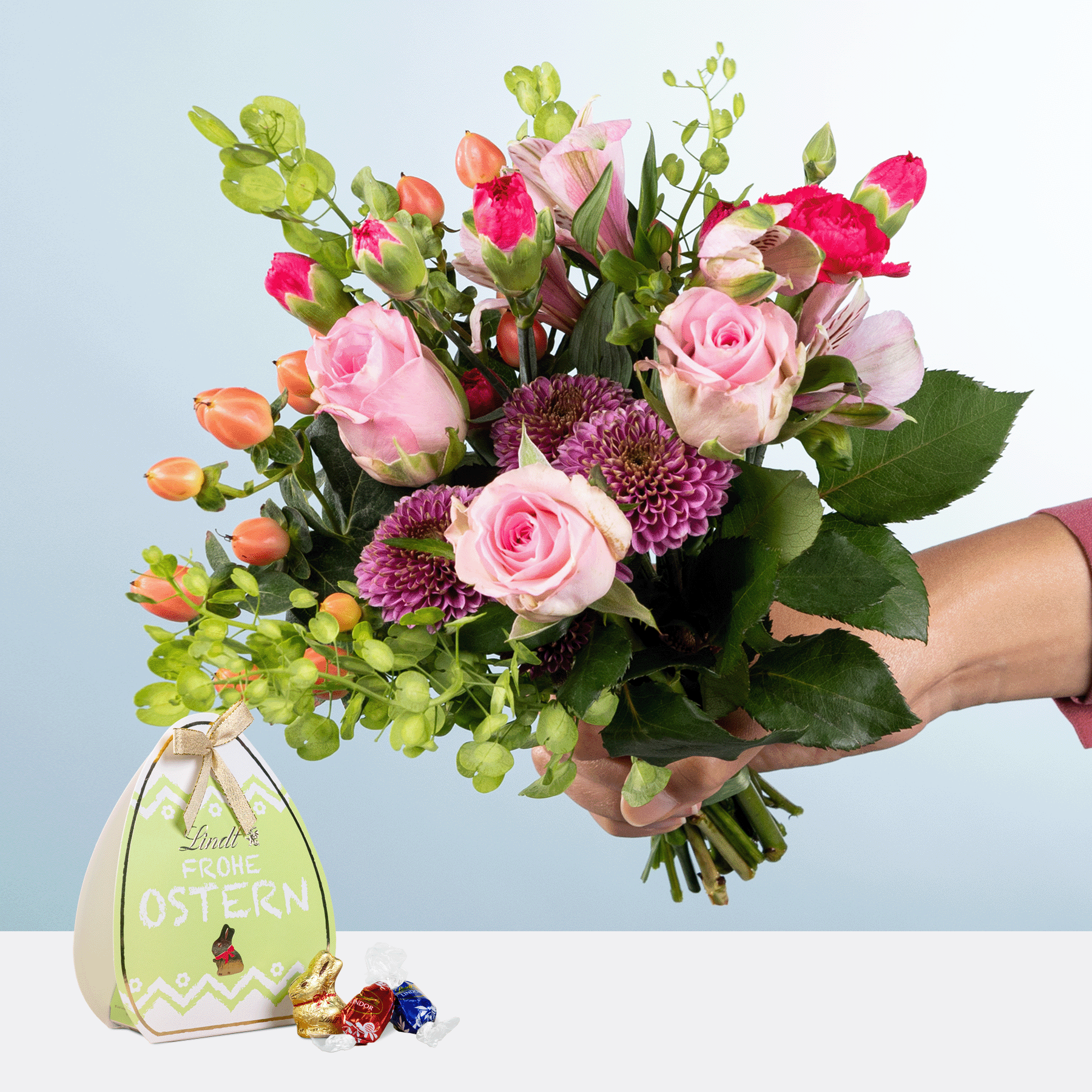 Glücksbote mit Lindt Oster Überraschung 128g