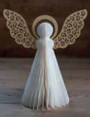 Engel utbrettbar hvit 30 cm Bok & Media