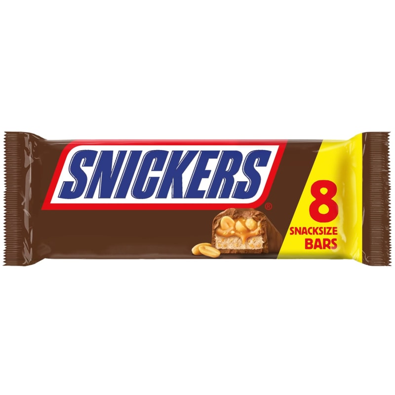 Snickers Snack Size Bars 8pk | Chocolate | B&M